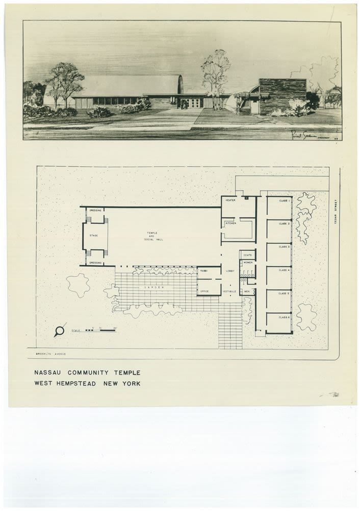 Project file, Nassau Community Temple (1948), West Hempstead, New York ...