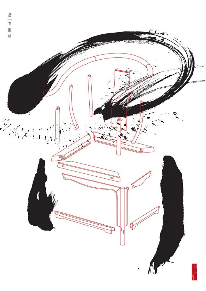 Poster, Chairligraphy II—Tang Dynasty Cursive Script Round-back Chair ...