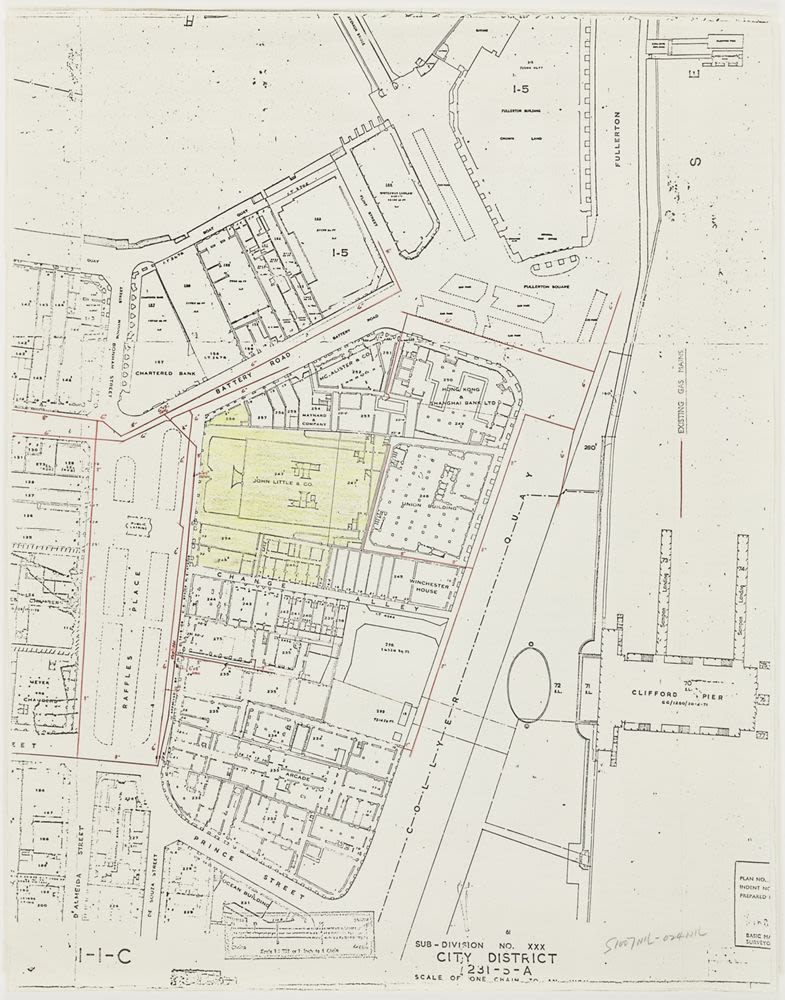 Survey, city district, Raffles Tower (now Singapore Land Tower) (1979 ...