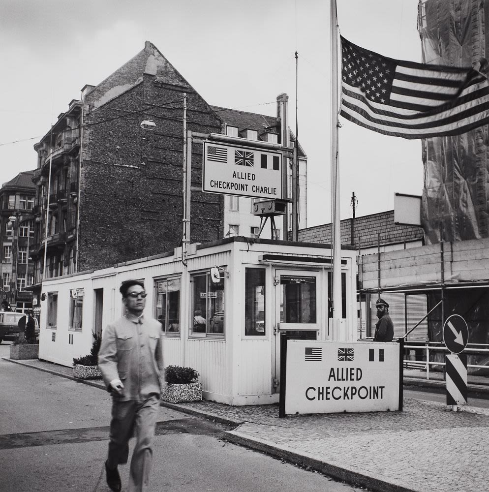 Checkpoint Charlie, Berlin, Germany, 1986 (photographed 1986, printed ...