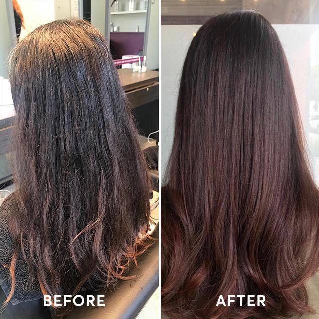Black Hair Glaze Before And After