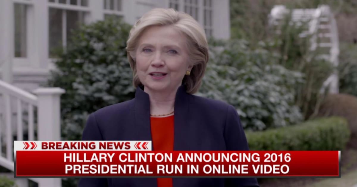 HIllary Clinton announces presidential run