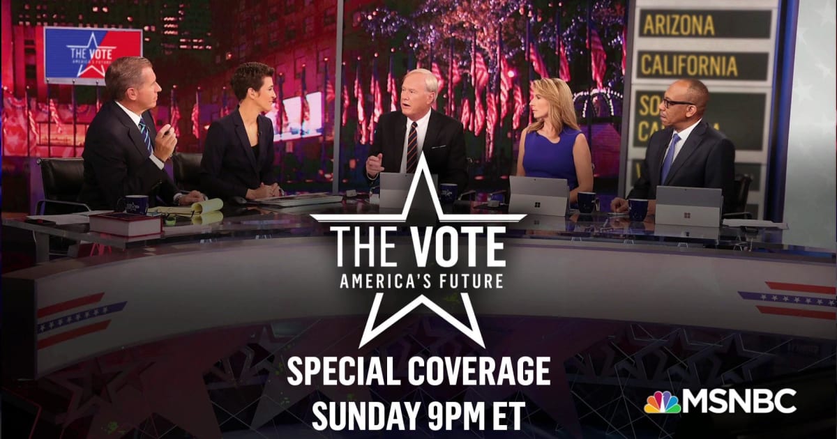 Programming Note! Special MSNBC election coverage all weekend!
