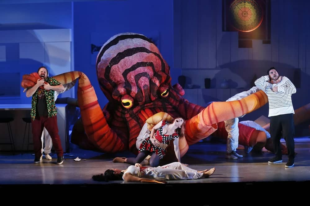 An inflatable squid puppet | Melbourne Theatre Company