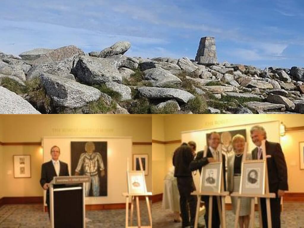 Presentation of portraits of Paul E. Strzelecki