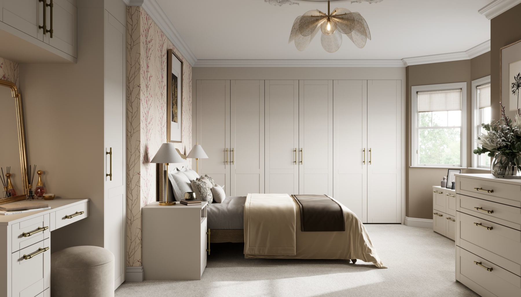 Shaker Classic Ermine Bedroom in Seashell | Wren