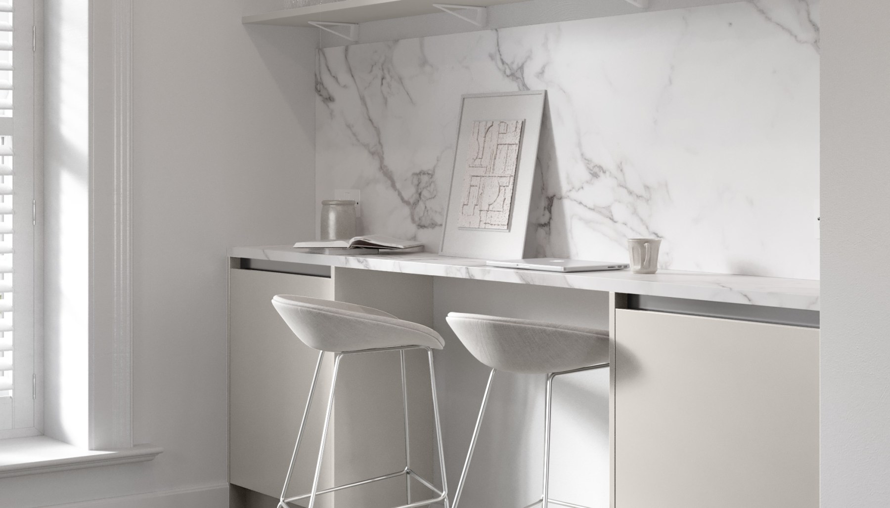 Linea Pebble Grey Silk Kitchen