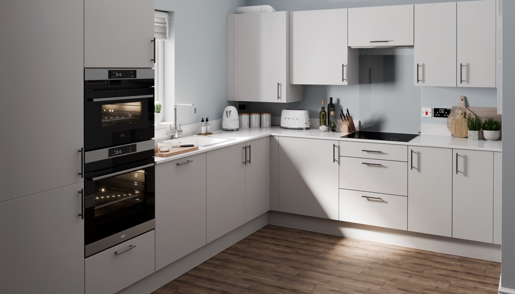 Autograph Kitchen in Pebble Grey Silk | Silk Finish | Wren
