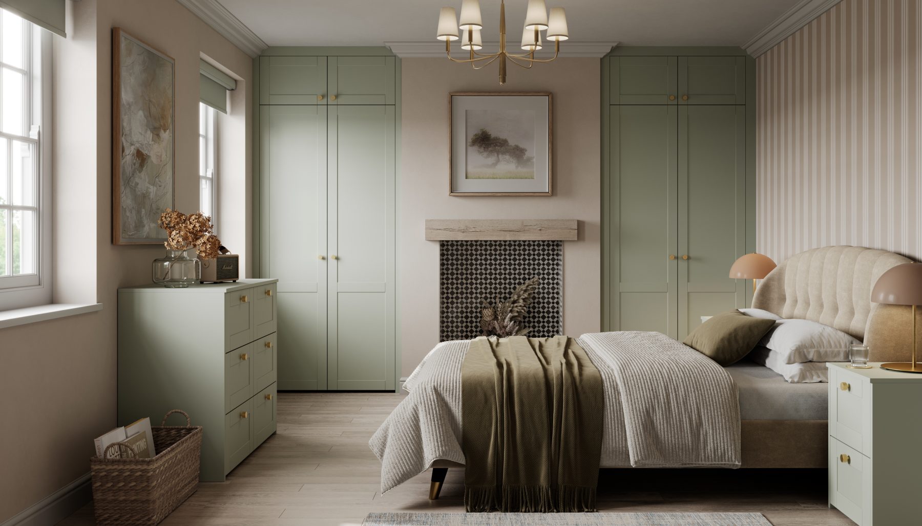 Shaker Bedroom Furniture Sets in Sage Green | Wren