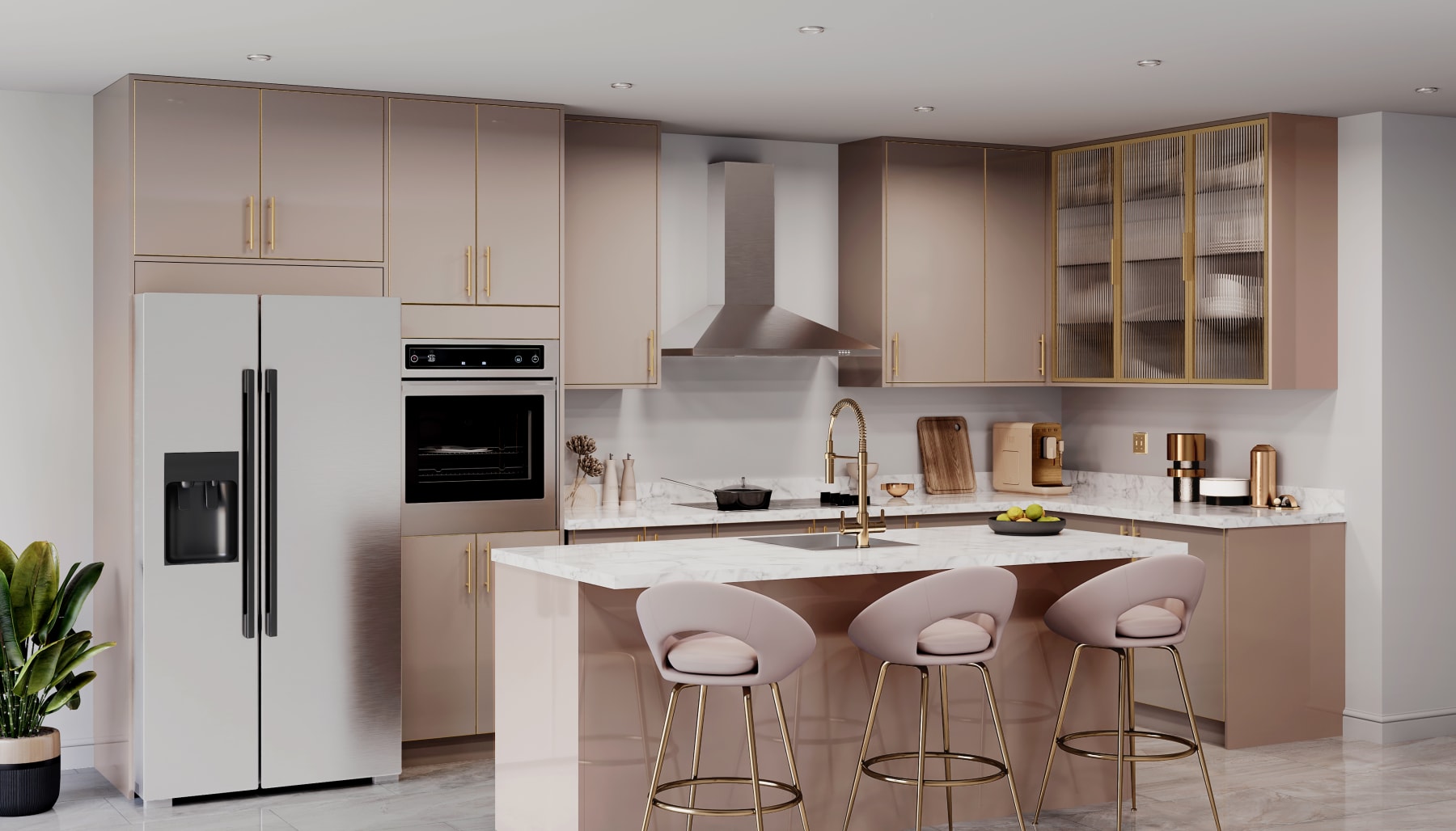 Camel Gloss Ultra Gold Kitchen | Wren
