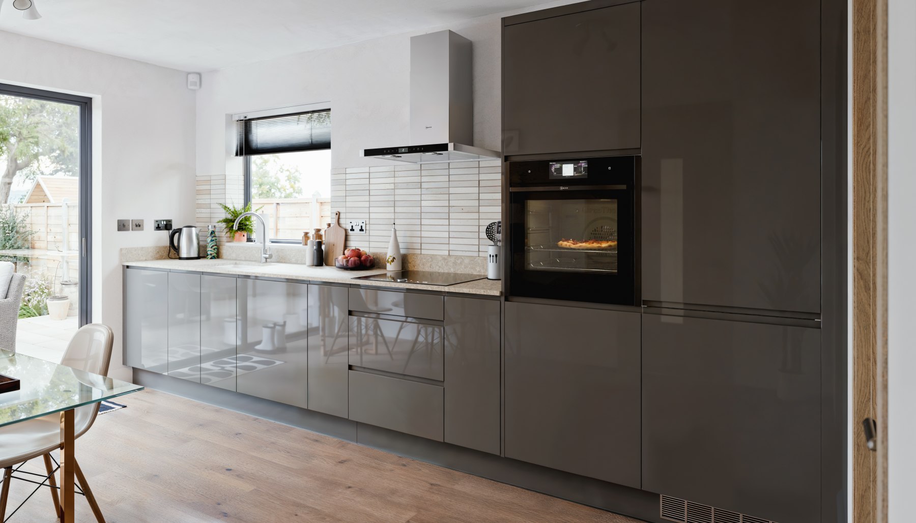 J Pull Kitchen in Lava Grey Gloss | Gloss Finish | Wren