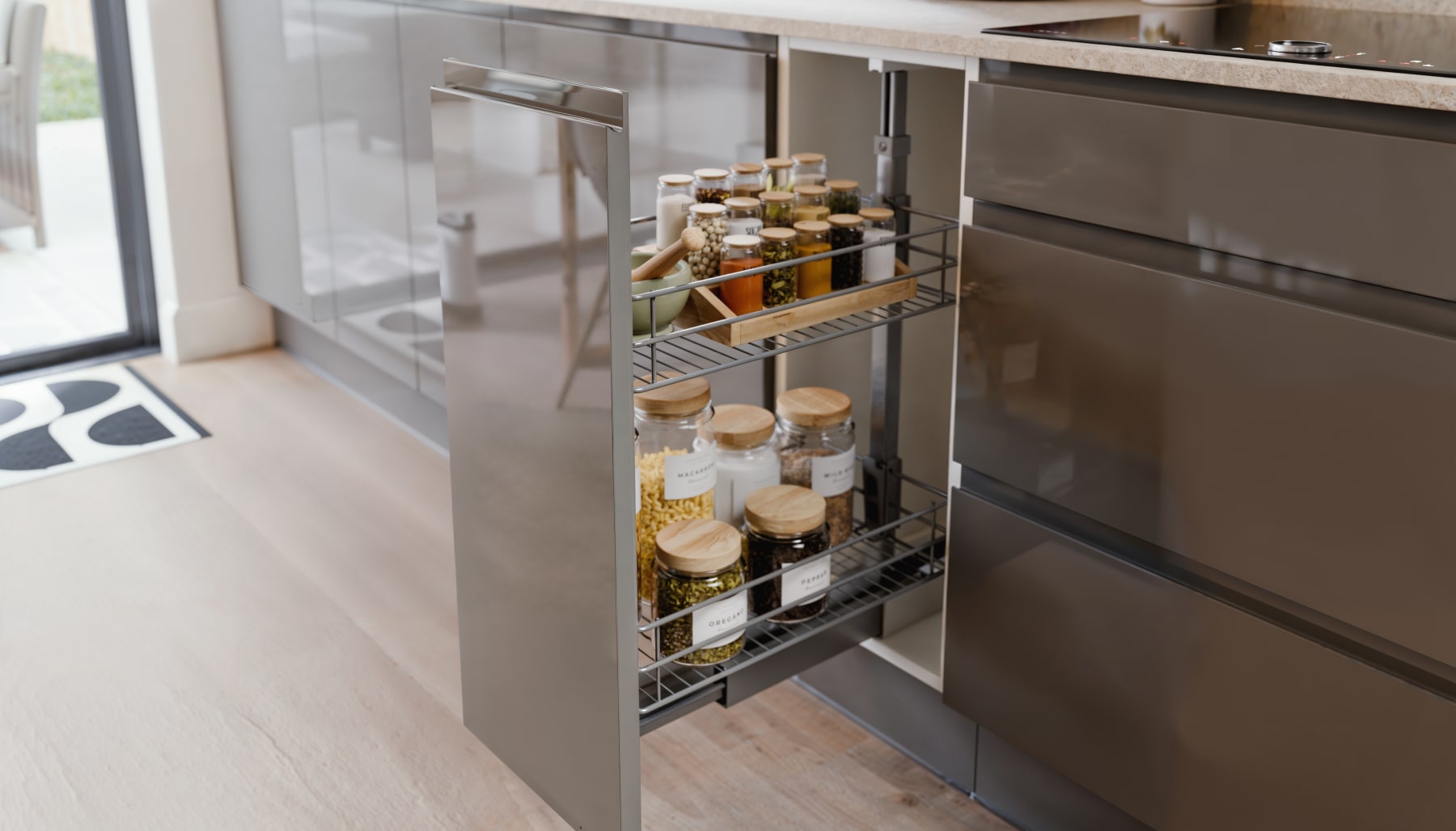 J Pull Kitchen in Lava Grey Gloss | Gloss Finish | Wren