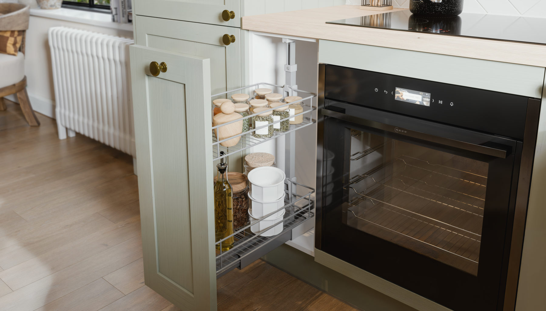 Shaker Timber Kitchen in Fern Green | Wren