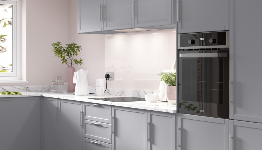 Shaker Slim Ash Grey Matt Kitchen