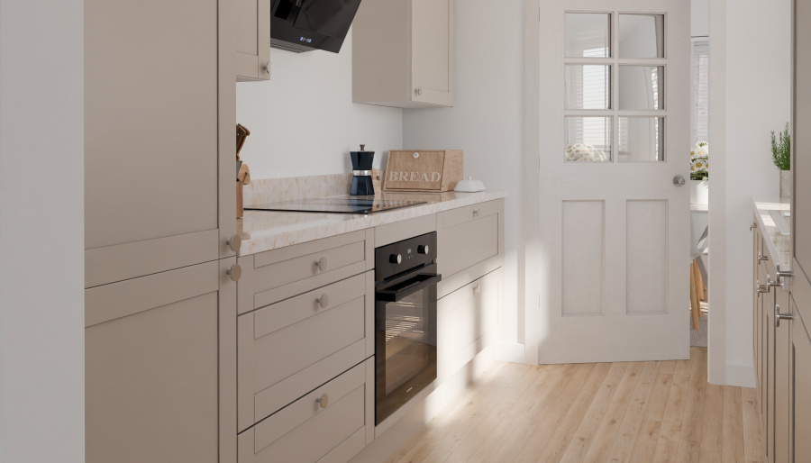 Shaker Classic Kitchen in Cashmere | Matt Cream Kitchen | Wren