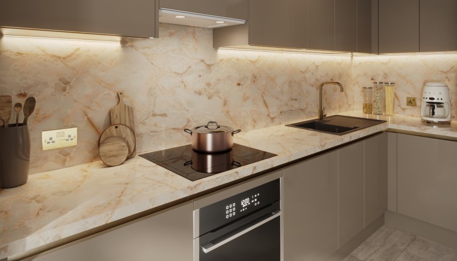 Milano Ultra Kitchen in Truffle Gloss | Gloss Finish | Wren
