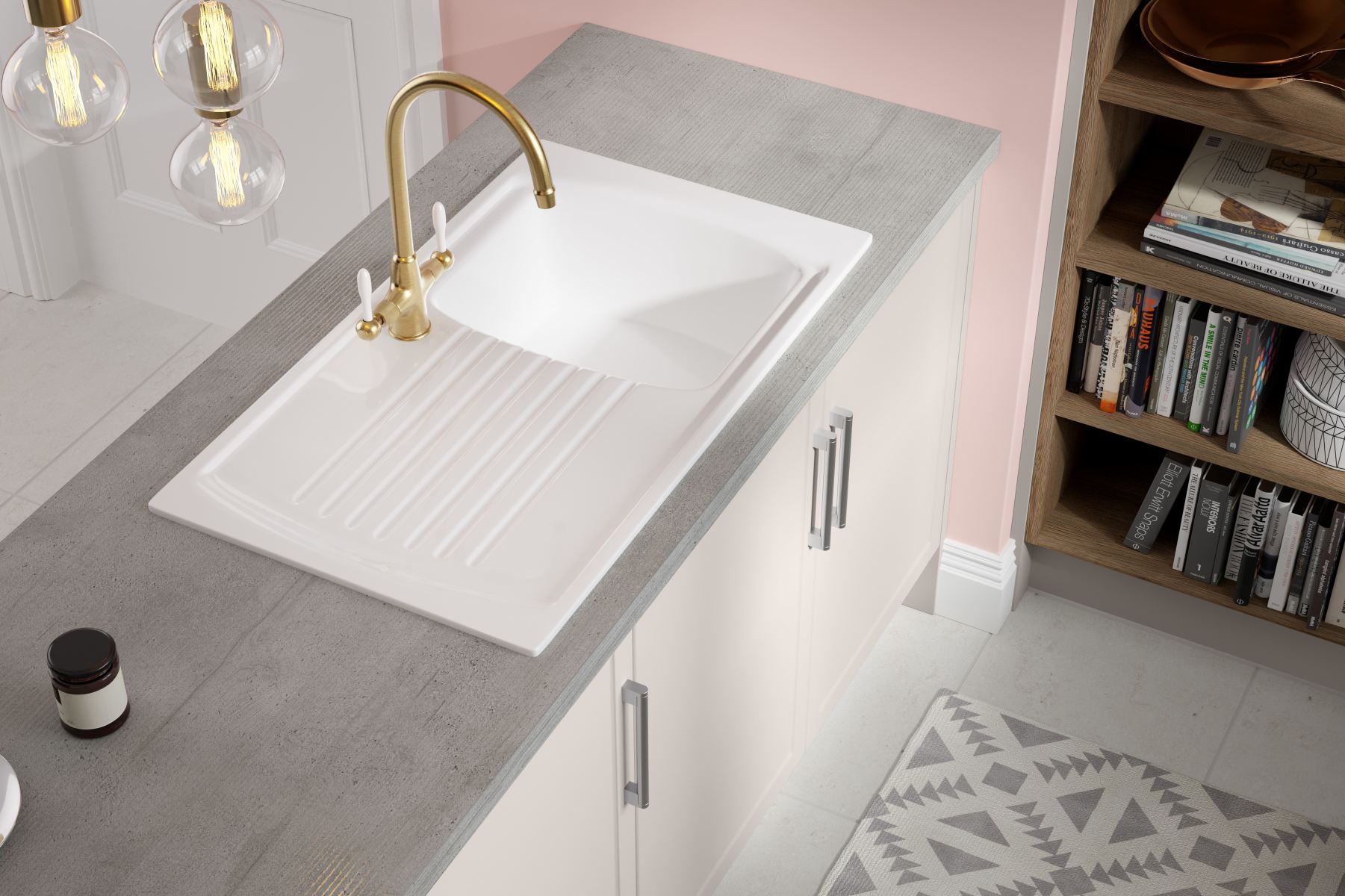 Shaker Slim Cashmere Matt Kitchen