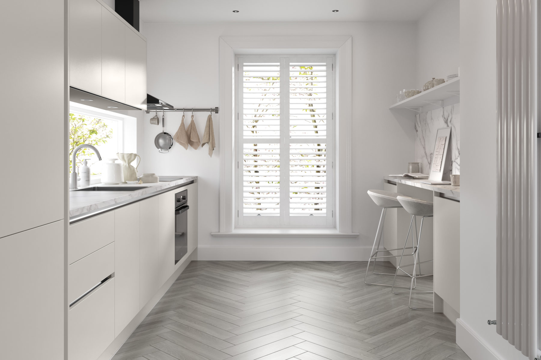 Linea Pebble Grey Silk Kitchen