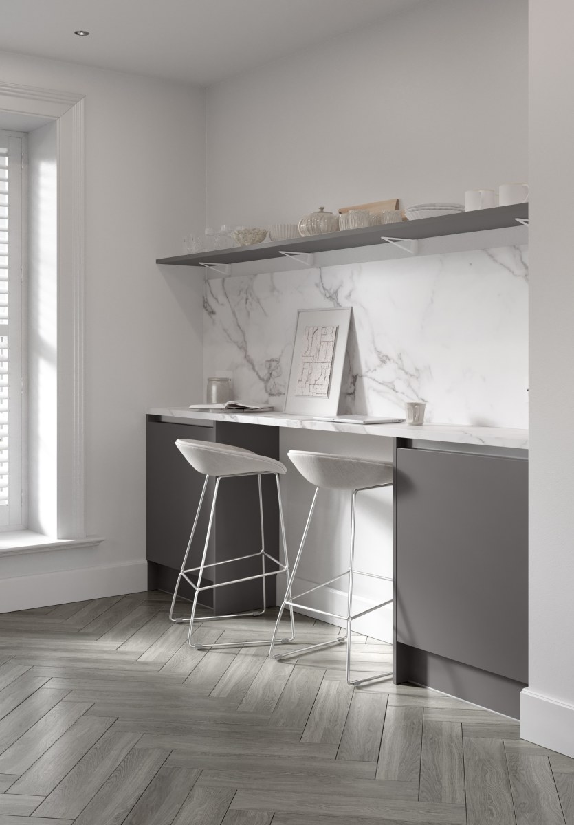 Linea Kitchen in Lava Grey | Matt Finish | Wren