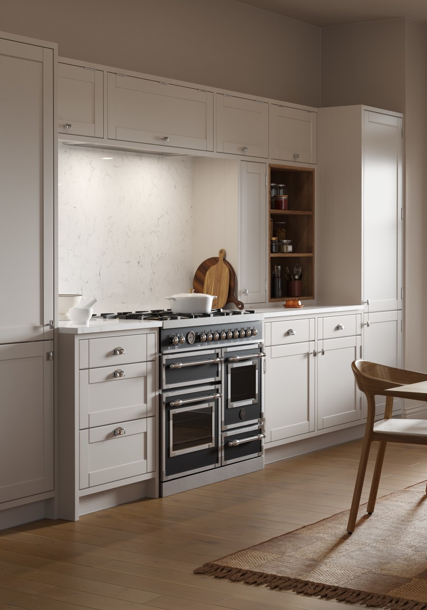 Inframe Shaker Classic Ermine Kitchen | Mushroom White Matt | Wren