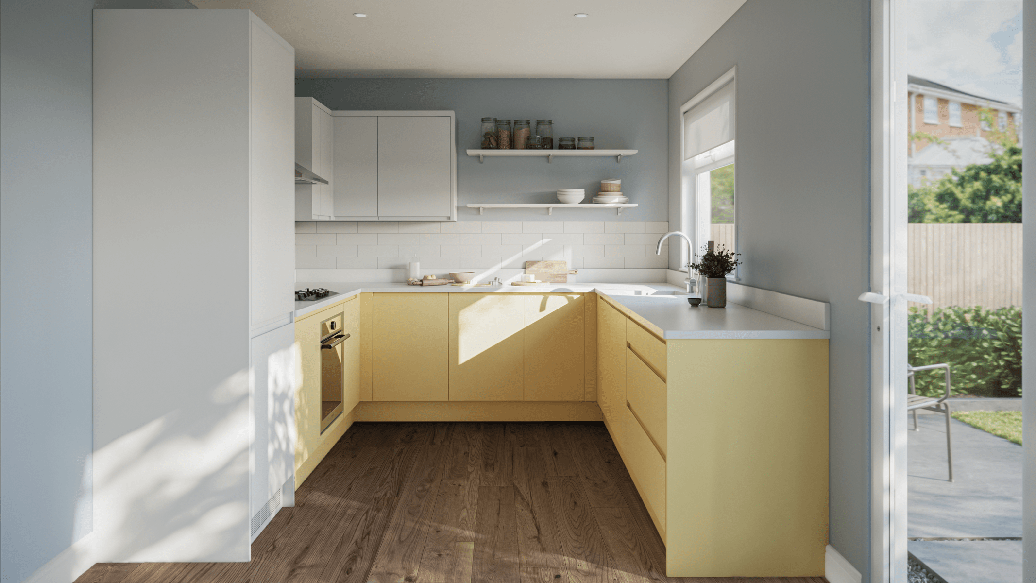 Handleless Spectrum Kitchen in White | Matt Finish | Wren