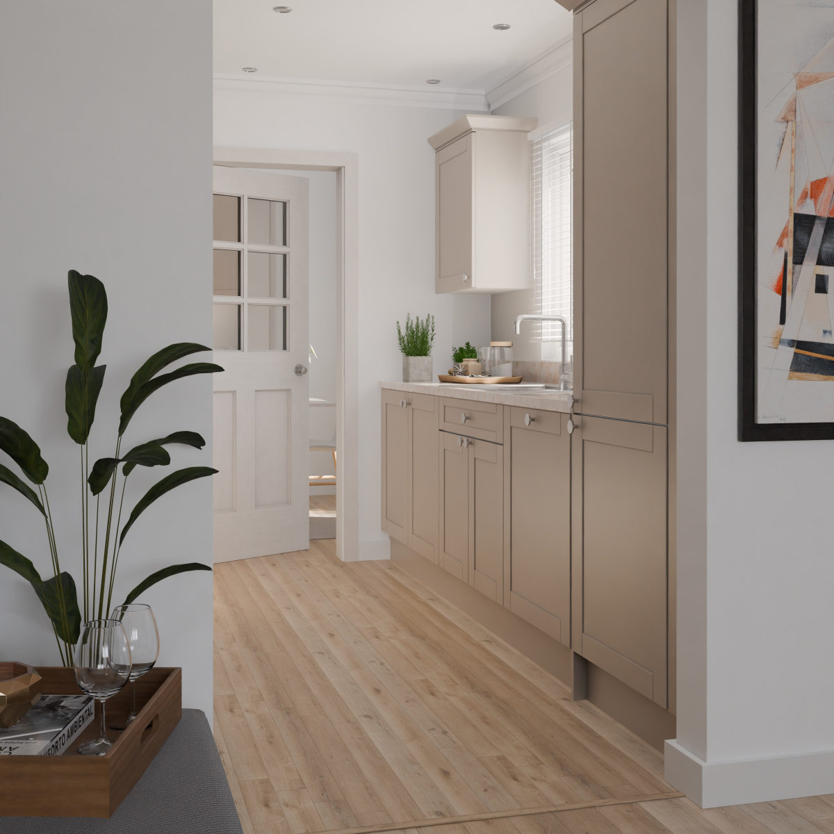 Shaker Classic Kitchen in Cashmere | Matt Cream Kitchen | Wren