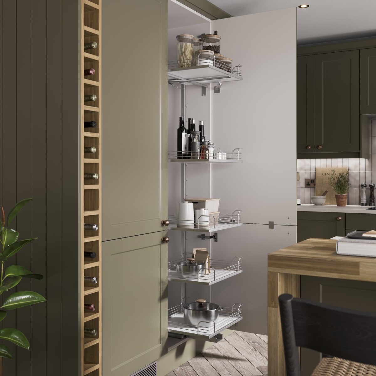 Shaker Chelsea Ermine Kitchen in Olive Green | Wren