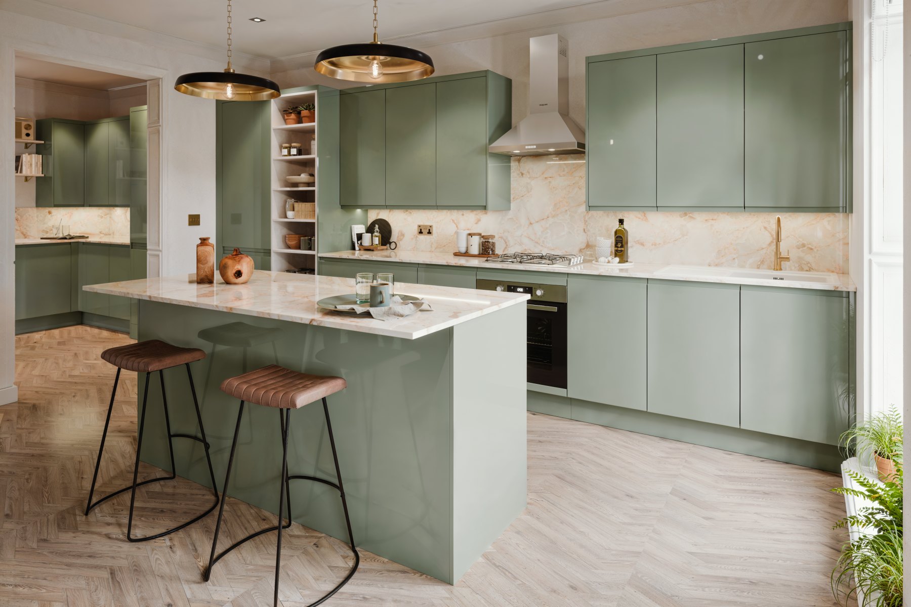 J Pull Kitchen in Nero | Matt Finish | Wren