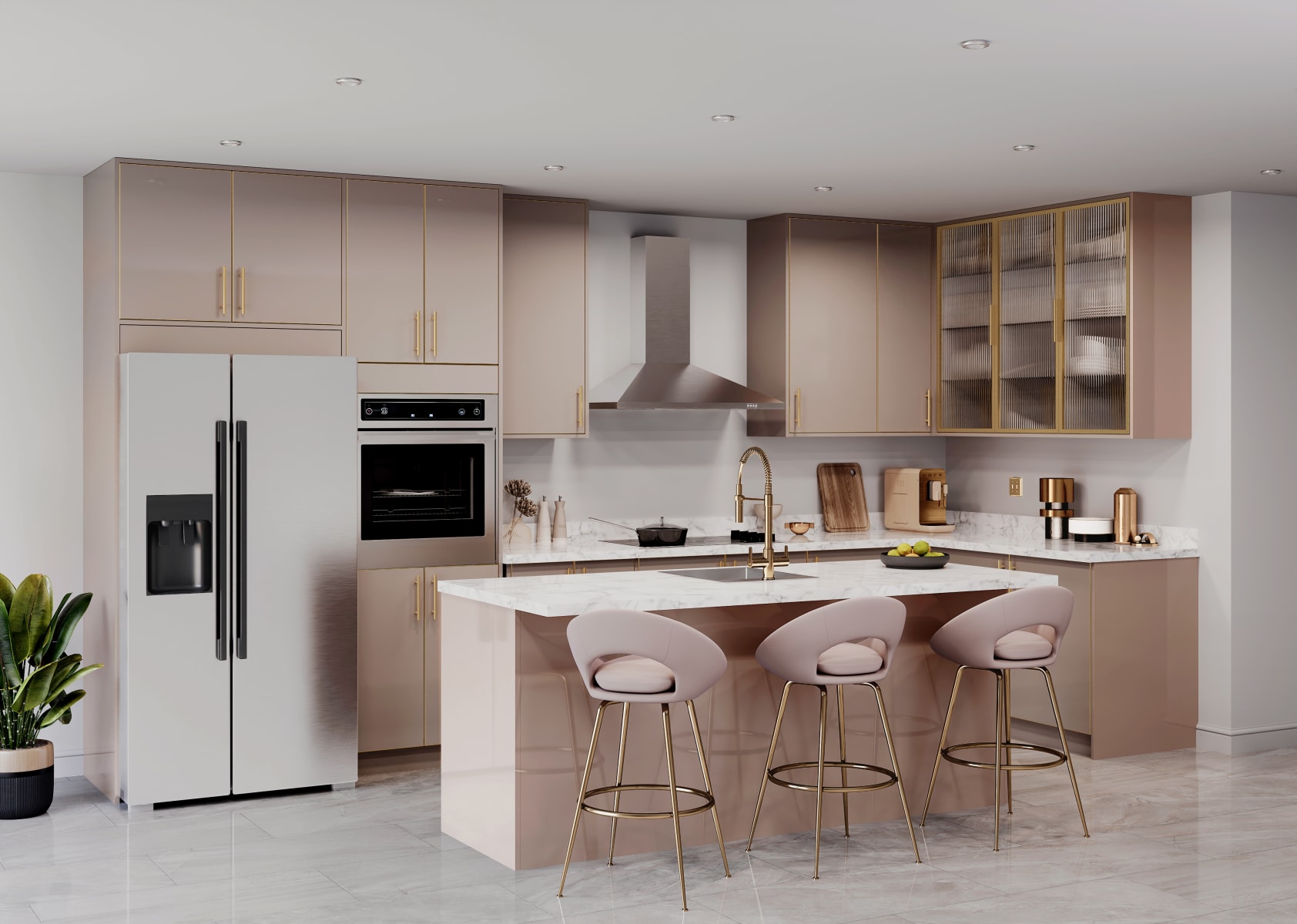 Camel Gloss Ultra Gold Kitchen | Wren