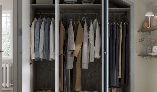 Blue Fitted Wardrobes | Blue Bedroom | Wren