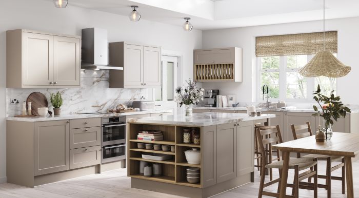 Chelsea Ermine Shaker Kitchen in Almond Cashmere | Wren