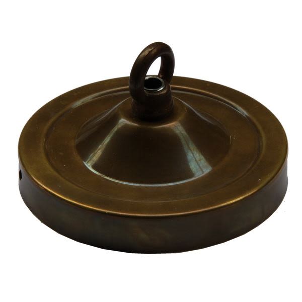 Brass Ceiling Rose Light Fitting with Closed Hook 10cm | Mullan Lighting