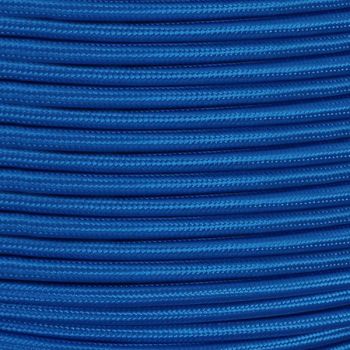 Electric Blue Fabric Braided Cable, 2 Core Twisted | Mullan Lighting