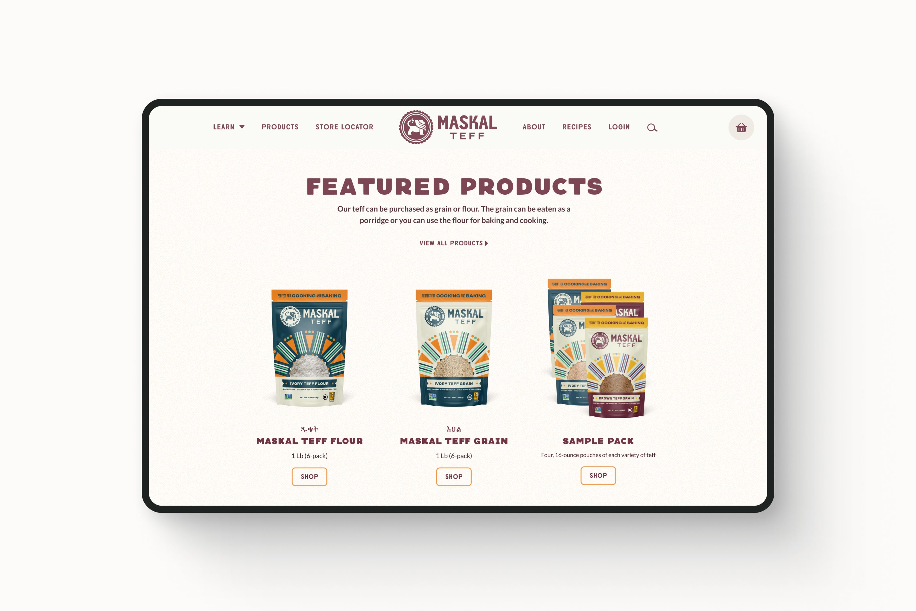 Ancient Grain Branding and Packaging - The Teff Company