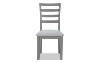 Homeworks Gray Ladder Back Upholstered Dining Chair | Bob's Discount ...