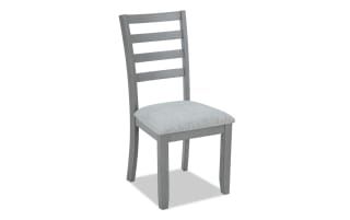 Homeworks Gray Ladder Back Upholstered Dining Chair | Bob's Discount ...