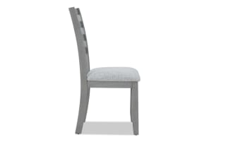 Homeworks Gray Ladder Back Upholstered Dining Chair | Bob's Discount ...