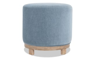 Eden French Blue Swivel Ottoman | Bob's Discount Furniture & Mattress Store