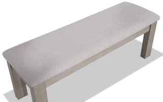 Cosmopolitan Gray Upholstered Storage Dining Bench | Bob's Discount ...
