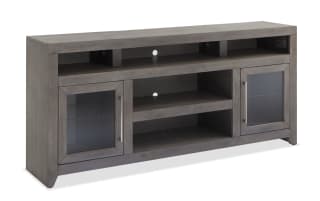 Cosmopolitan 75'' Gray Fully Assembled Storage TV Stand | Bob's ...