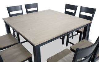 Blake 9 Piece Graphite & Gray Extendable Counter Height Dining Set ...