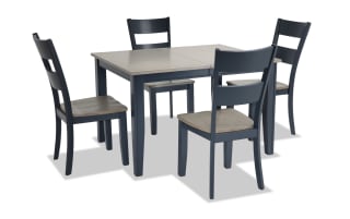 Blake 5 Piece Graphite & Gray Extendable Dining Set | Bob's Discount ...