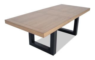 Modern Farmhouse Black & Oak Extendable Dining Table | Bob's Discount ...