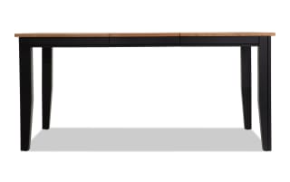 Blake Black & Natural Extendable Dining Table | Bob's Discount ...