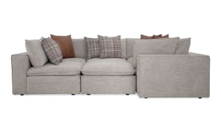 Infinity Gray 118'' 6 Piece Modular Sectional with 3 Corners, 2 Armless ...