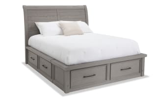 Hudson 5 Piece Queen Gray Storage Platform Bedroom Set | Bob's Discount ...