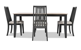 Blake 5 Piece Graphite & Gray Upholstered Dining Set | Bob's Discount ...