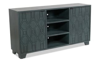 Hexagon 60'' Turquoise Fully Assembled Storage TV Stand | Bob's ...