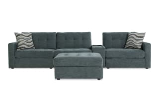 Modular Bob™ Spa Blue 132'' 5 Piece Modular Sofa with 1 Armless Chair ...
