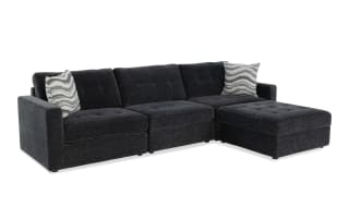 Modular Bob™ Charcoal 123'' 4 Piece Modular Sofa with 1 Armless Chair ...
